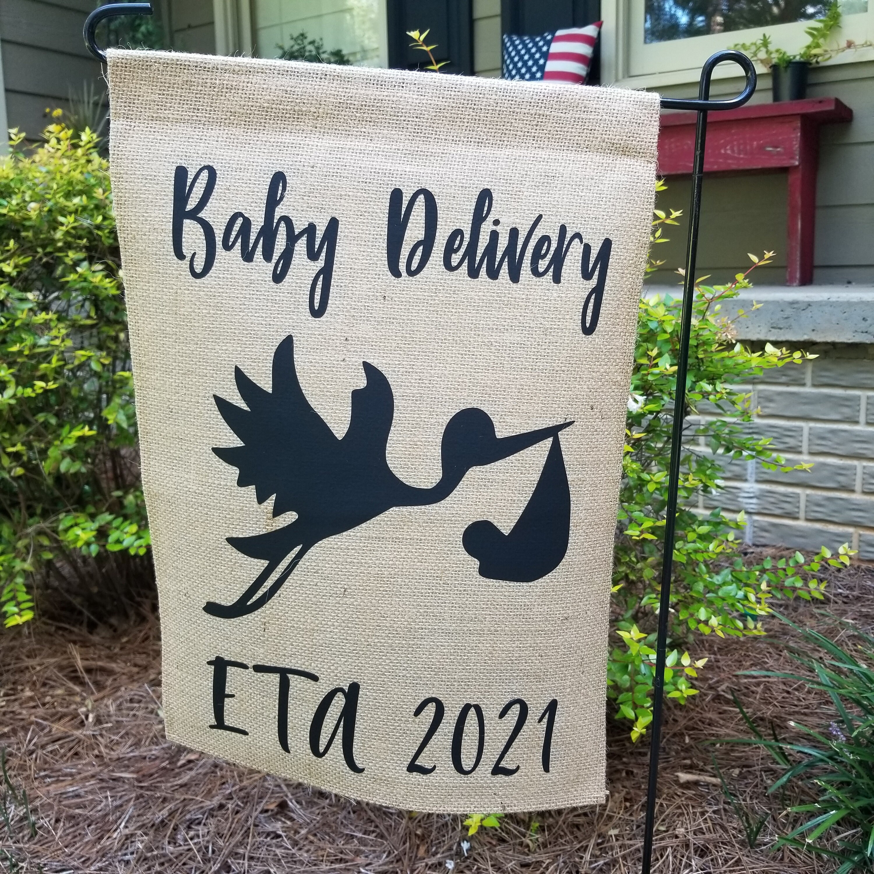Baby Announcement Garden Flag, Personalized Garden Flag (pole Not ...