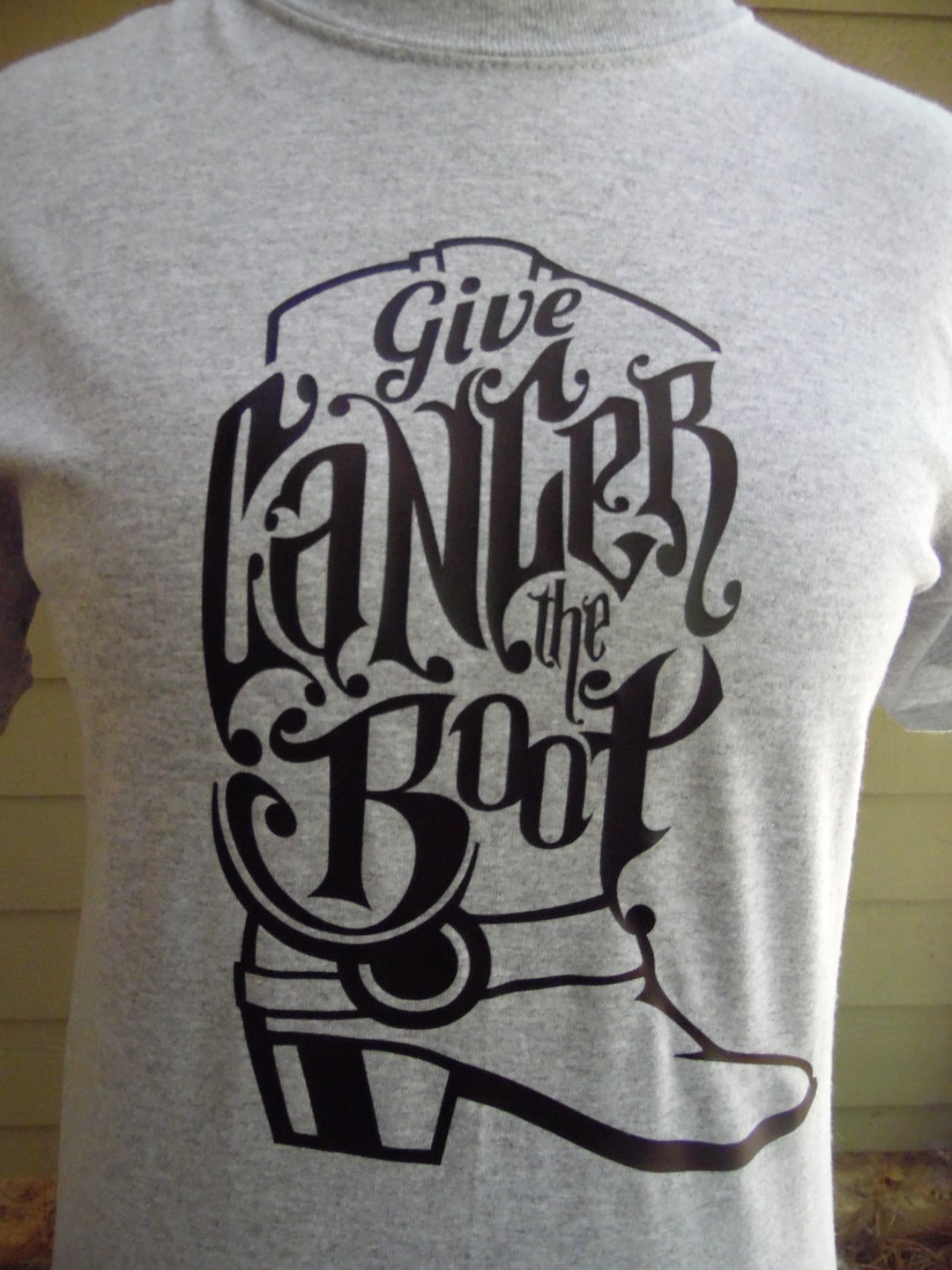 Cancer Walk Shirt, Cancer Awareness, Give Cancer the Boot, Western, T ...