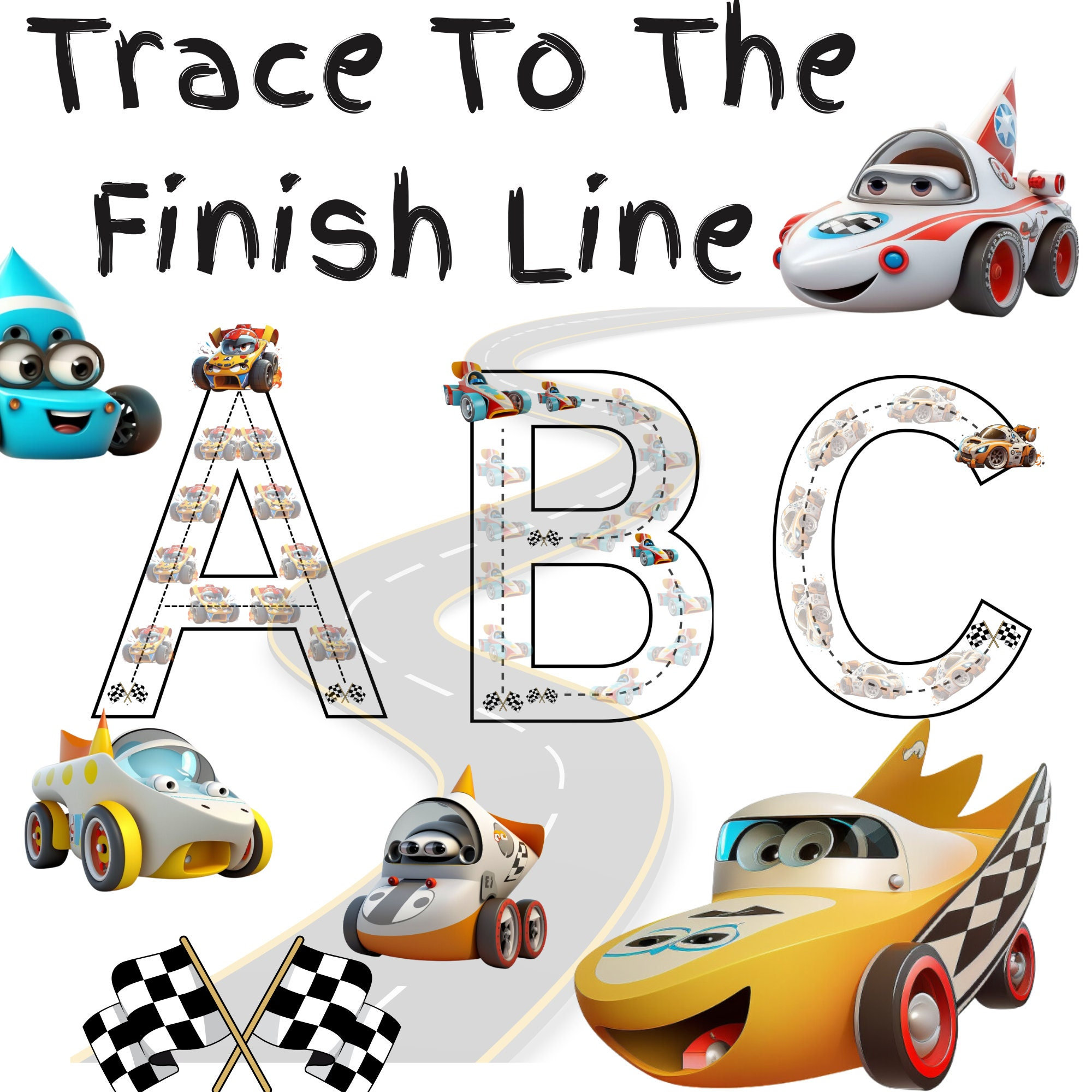 Trace to the Finish Line. Tracing Book, Fine Motor Skills, Creativity ...