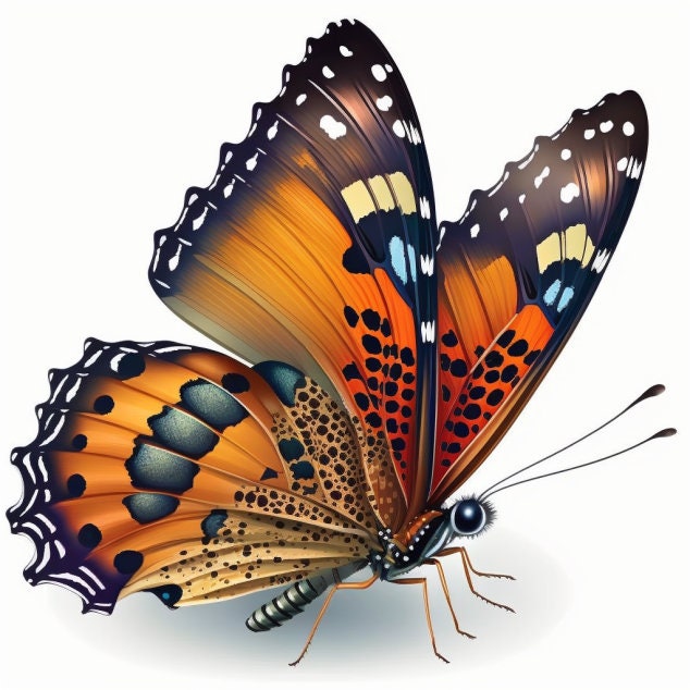 Colorful Collection of 9 Butterfly Clip Art Designs AI Generated - Etsy