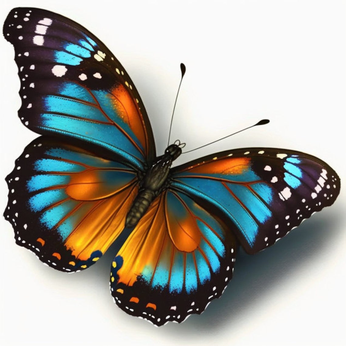 Colorful Collection of 9 Butterfly Clip Art Designs AI Generated - Etsy