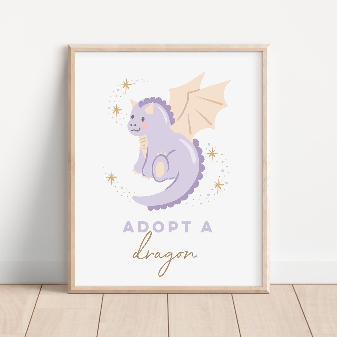 Editable Adopt A Dragon Sign, Baby Dragon Sign, Dragon Adoption Sign ...