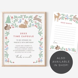 Woodland Party Tag Template, Editable Deer Favour Tags, Deer Birthday ...