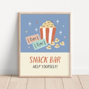 Editable Movie Night Snack Bar Sign Template (digital Download) 762 - Etsy