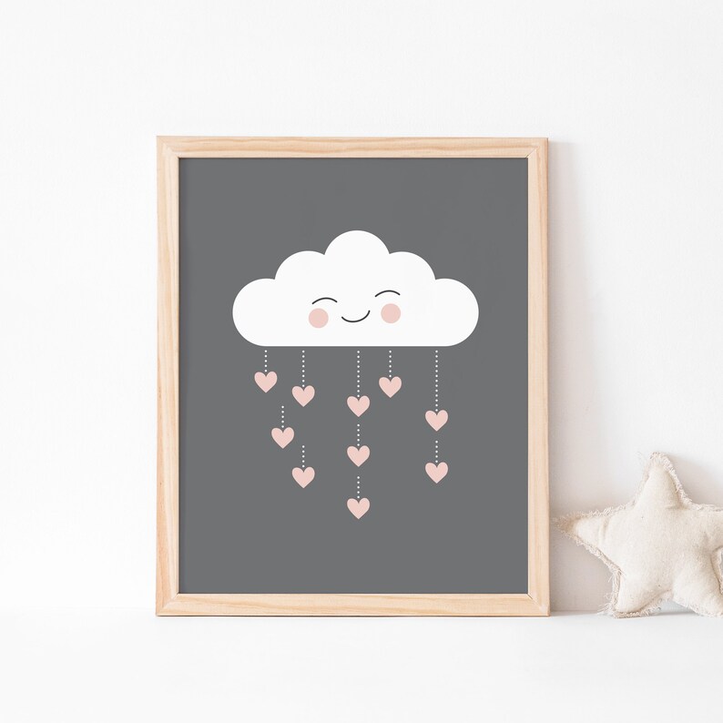 Cute Cloud Children's Print // Girls Room Art Print // Kids Wall Art ...