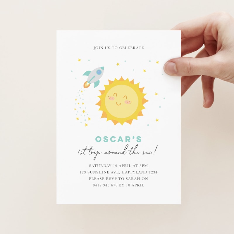 Sun Invitation - Etsy