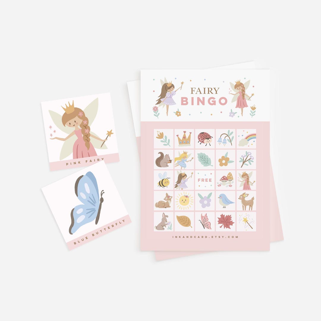 Fairy Bingo Game: Printable Woodland Party (instant Download) - Etsy