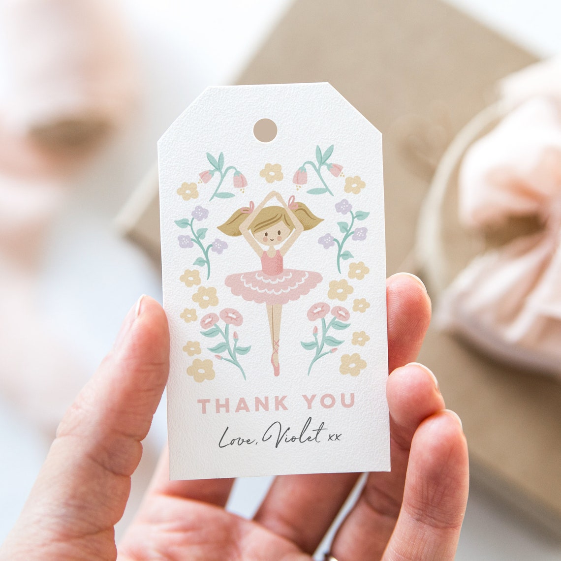 Ballerina Favour Tags, Editable Ballet Thank You Tags, Ballerina Party ...