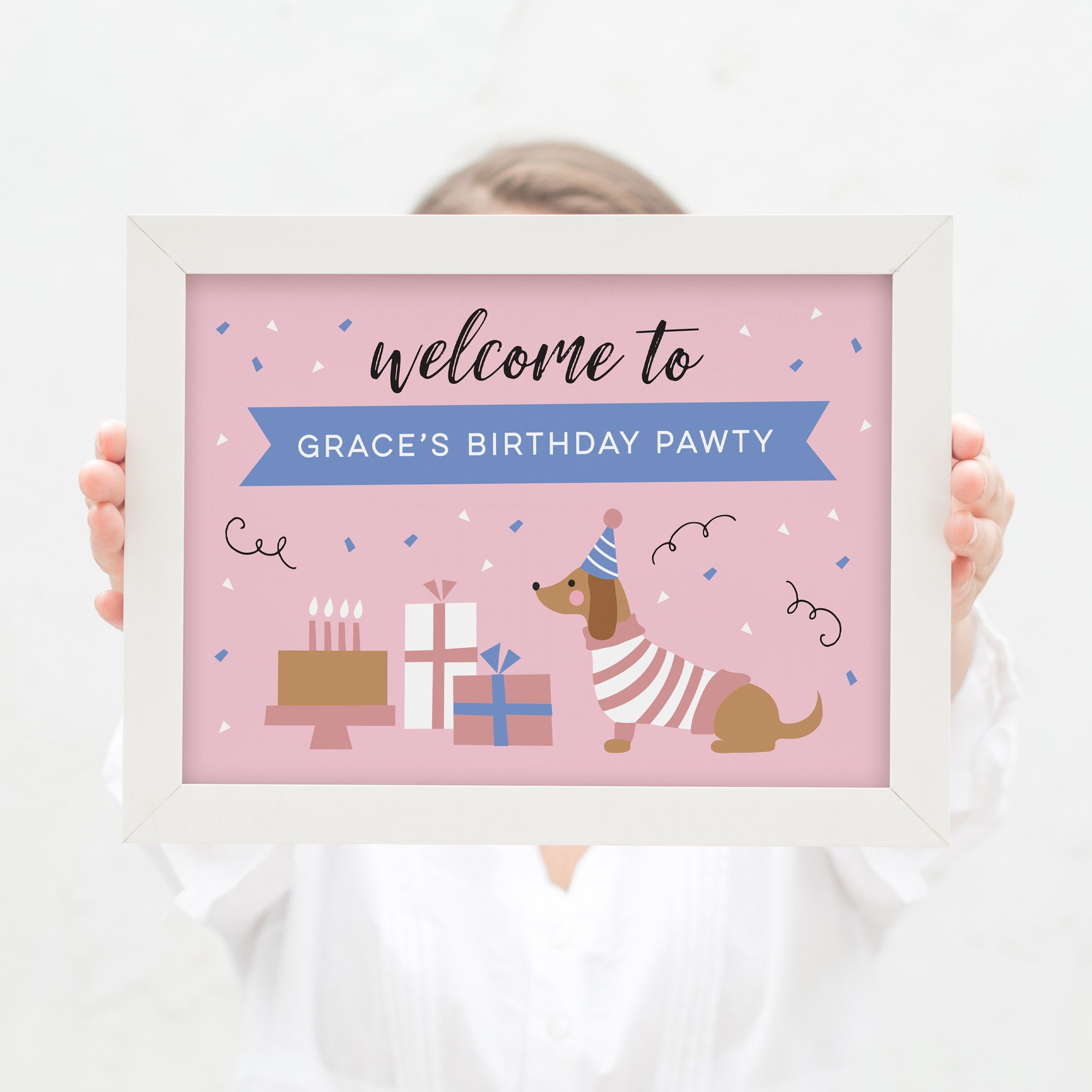 Dachshund dog Party Welcome Sign / Kids Dog birthday Party / | Etsy