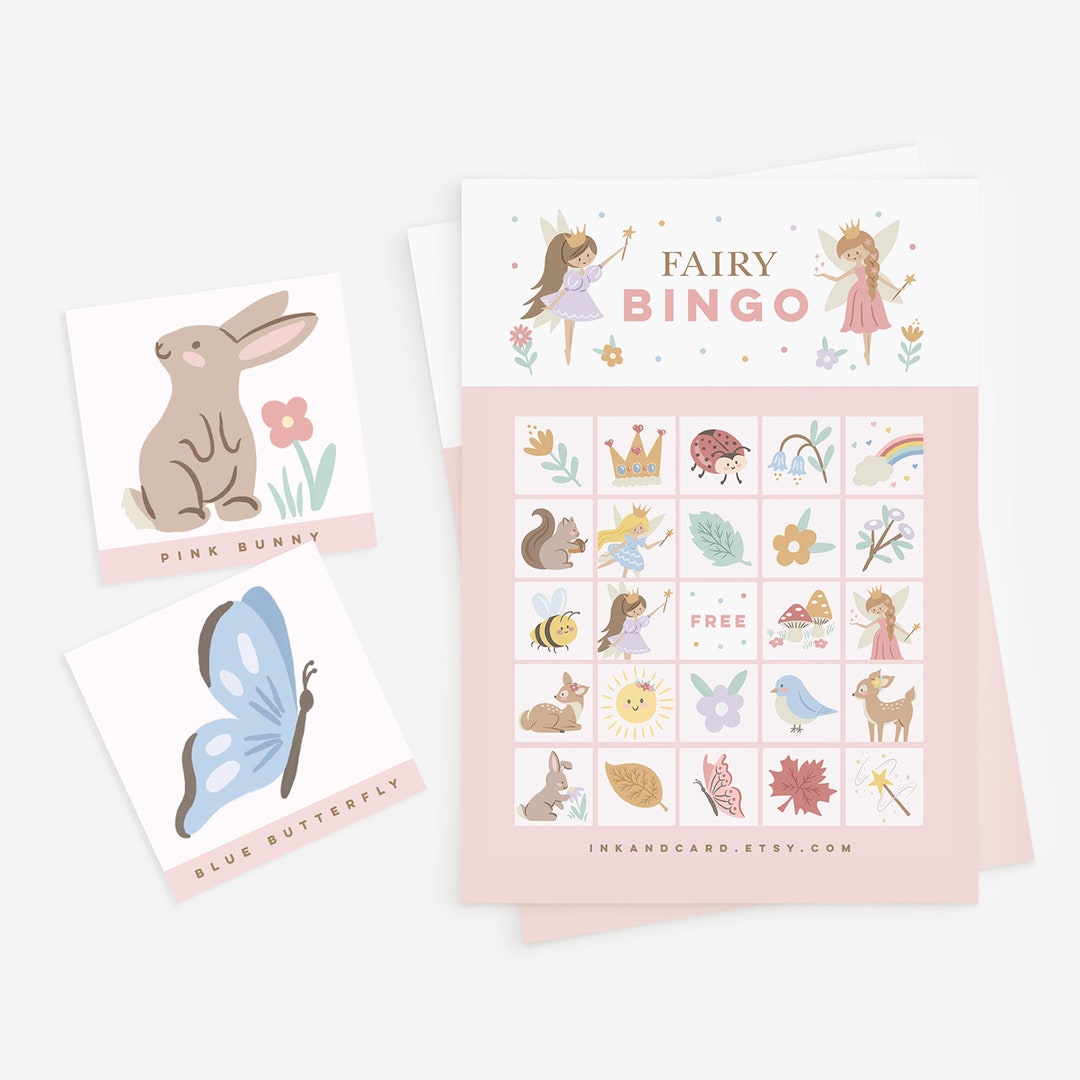 Fairy Bingo Game Instant Download, Fairy Party Game, Printable Woodland ...