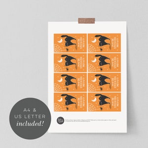 Cat Halloween Gift Tags Instant Download, Halloween Gift Tag for Kids ...