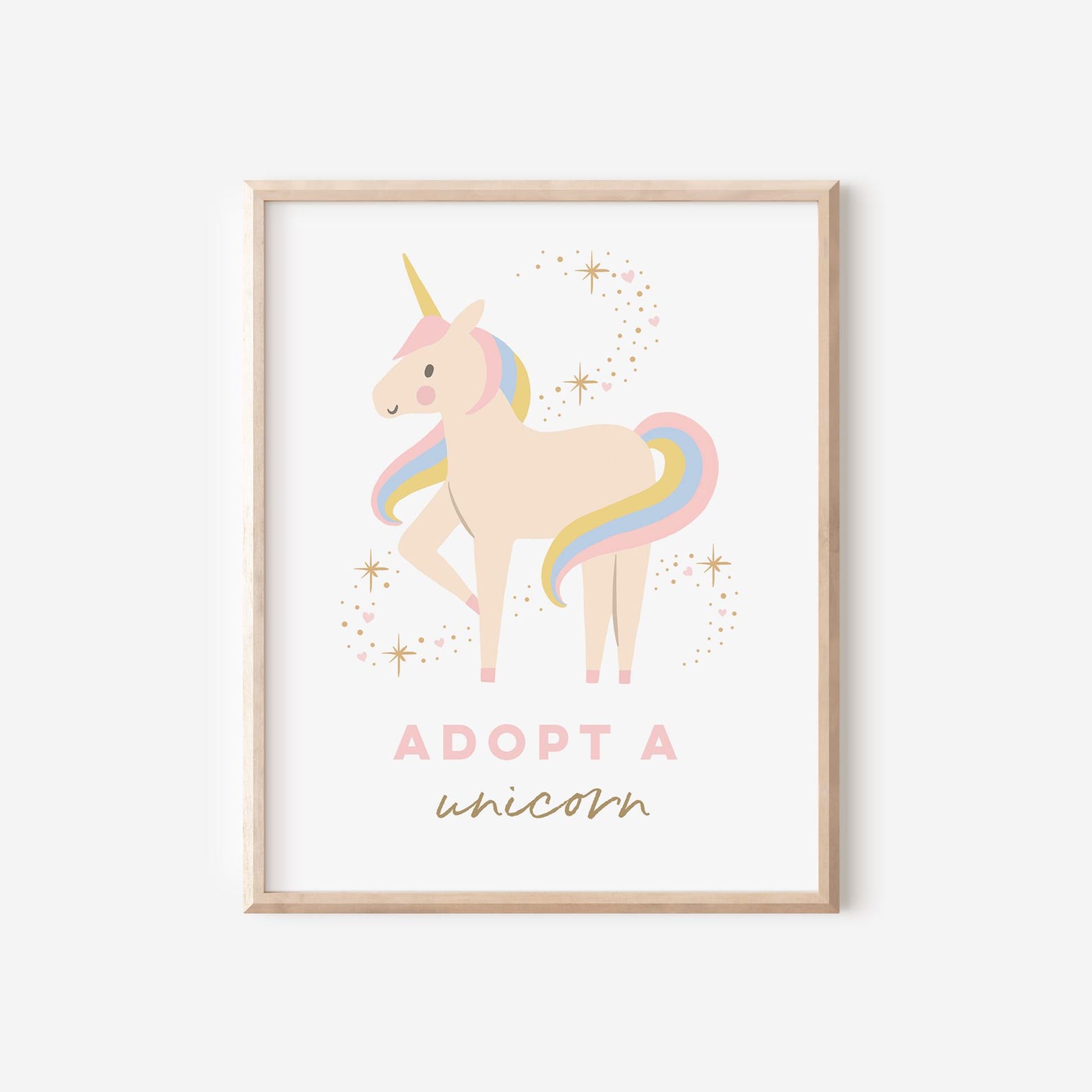 Editable Adopt A Unicorn Sign: Rainbow Unicorn Party (digital Download ...