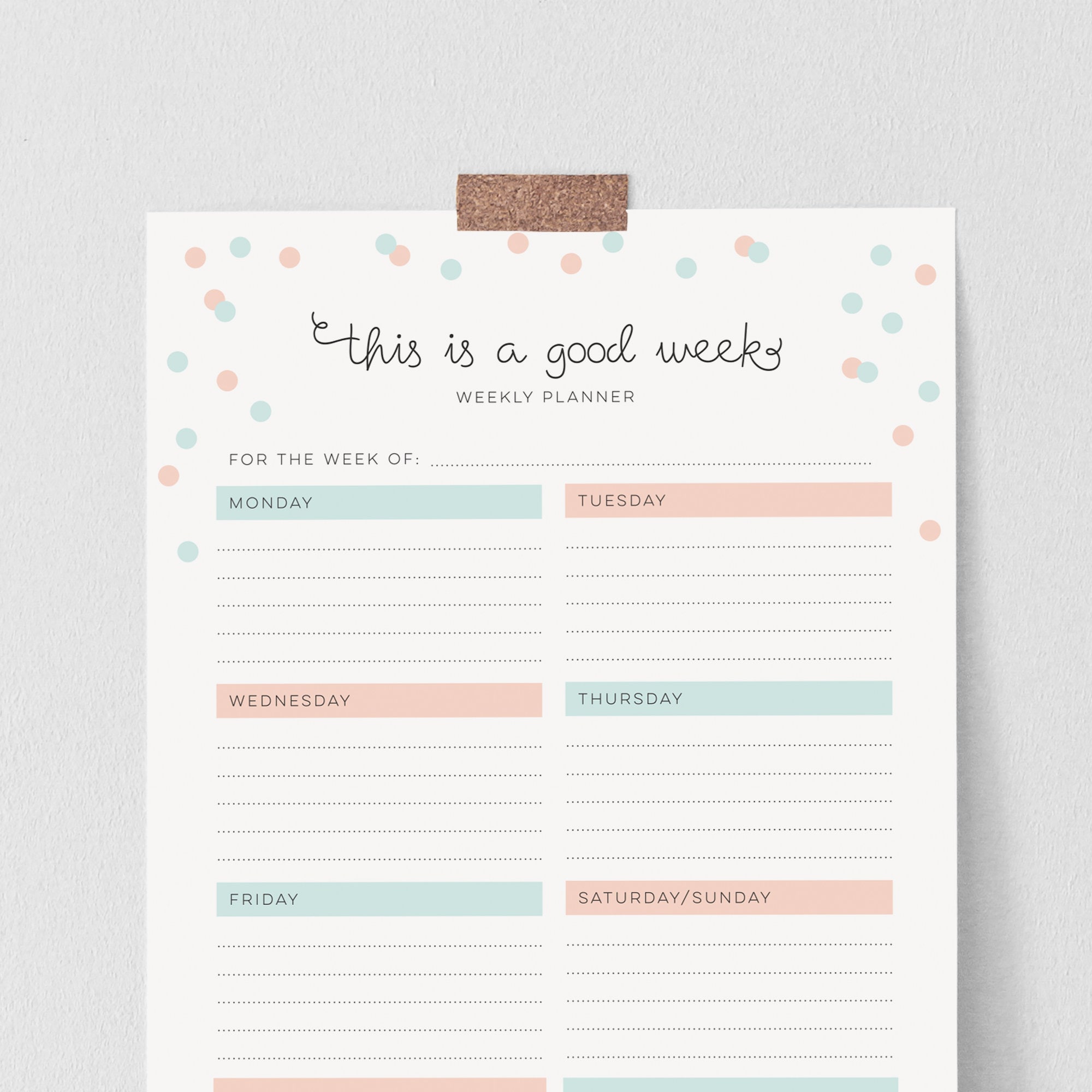 Cute Weekly Downloadable Planner Pages in A4 and US Letter // - Etsy