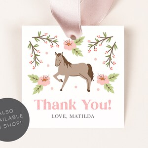 Girls Horse Theme Cupcake Toppers, DIY Round Pony Party Cupcake Toppers ...