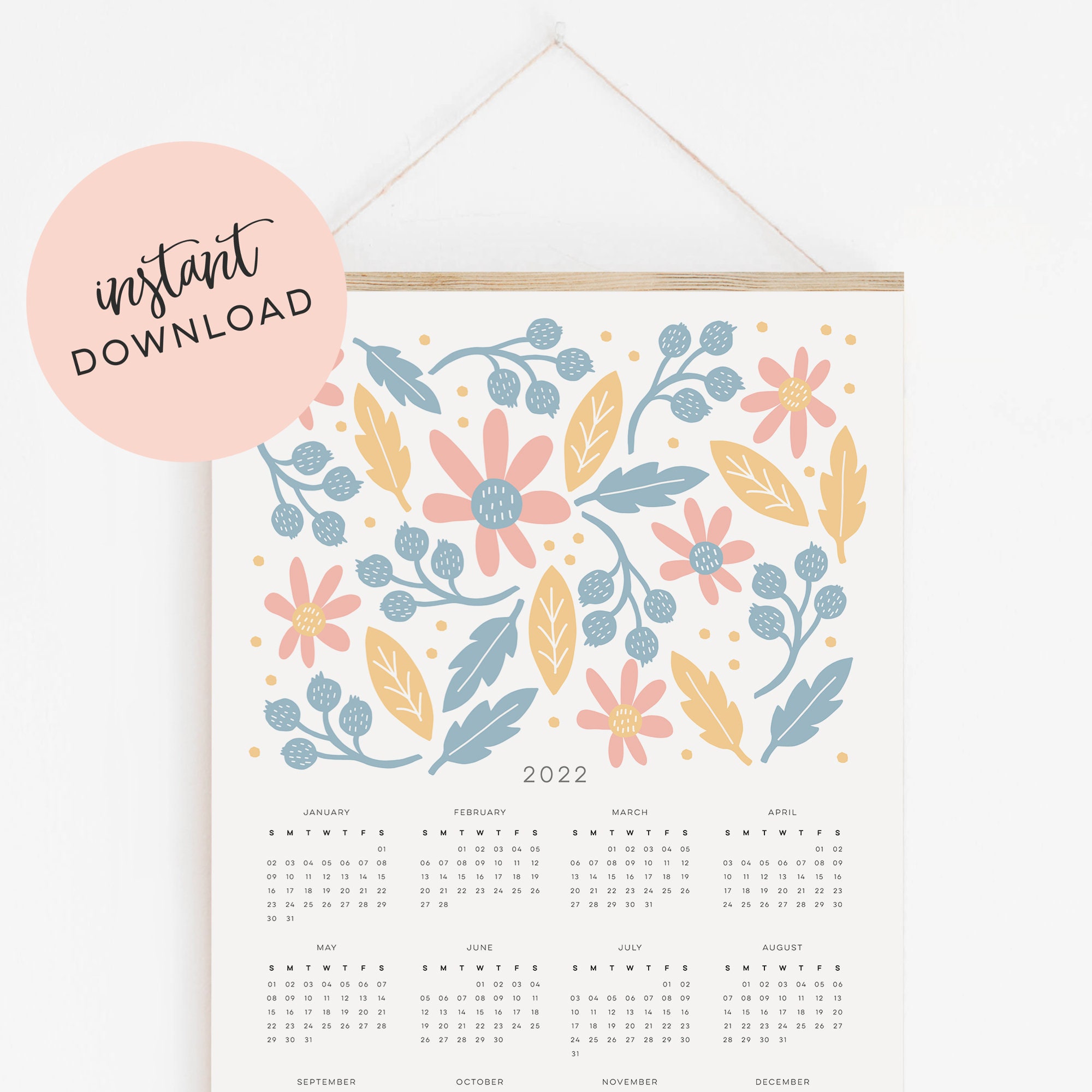 Paper & Party Supplies Calendars & Planners illustrated calendar ...