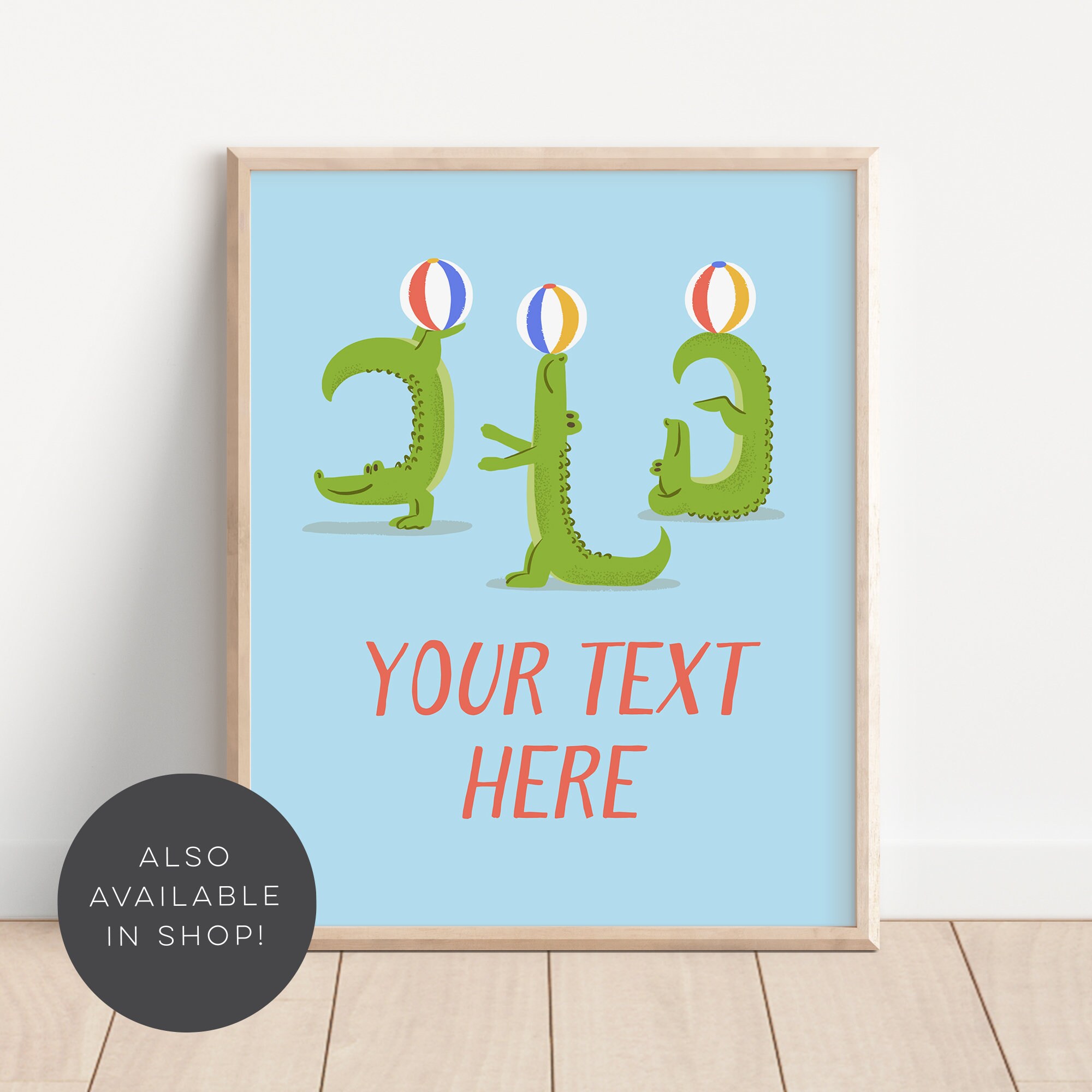 Crocodile Favor Tag Template: Editable Alligator Party Tags (digital ...