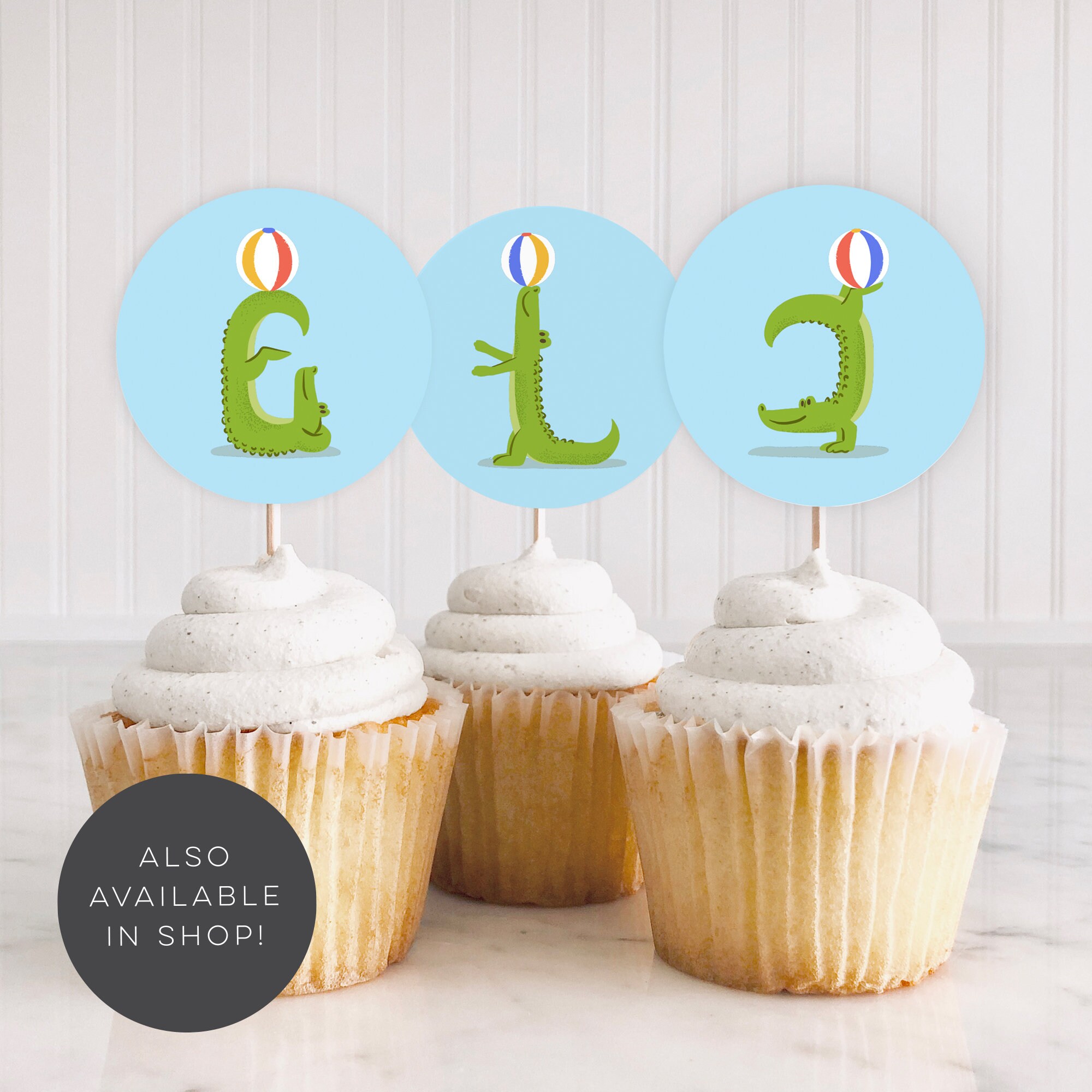 Crocodile Favor Tag Template: Editable Alligator Party Tags (digital ...