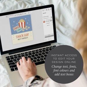 Editable Movie Night Snack Bar Sign Template (digital Download) 762 - Etsy