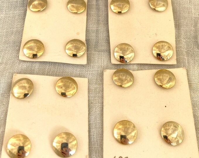 Set of 16 Vintage Gold Tone Metal Buttons - Etsy