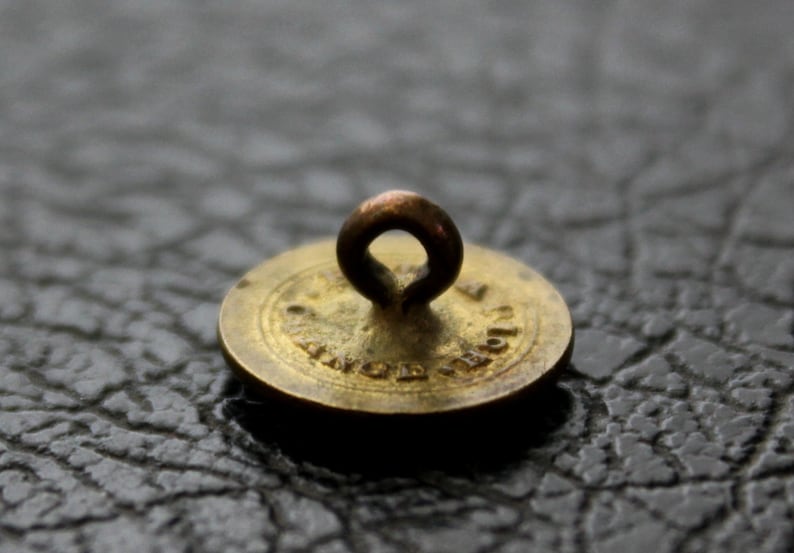 Antique Golden Age Gilt Brass Button Small Sturdy One Piece - Etsy