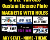 Personalized Magnetic Full Size License Plate Magnet Any State - Etsy