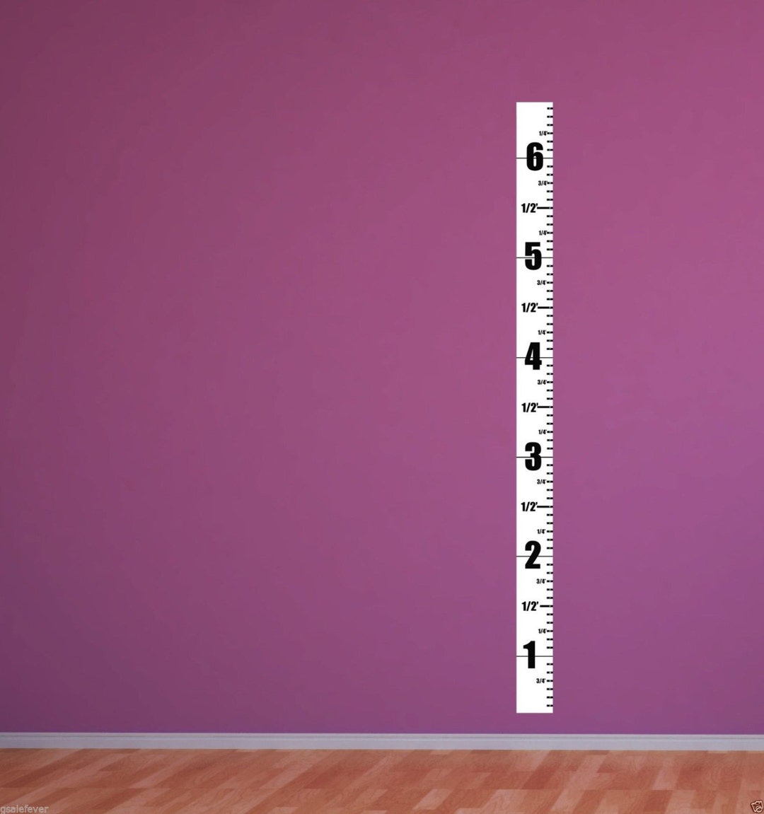 Kids Wall SLIM Ruler Growth Chart - Height Children, Boys and Girls ...