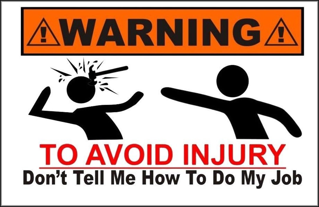 Avoid Injury Warning Sticker, Decal, Funny, Adult / Work / Office - Etsy