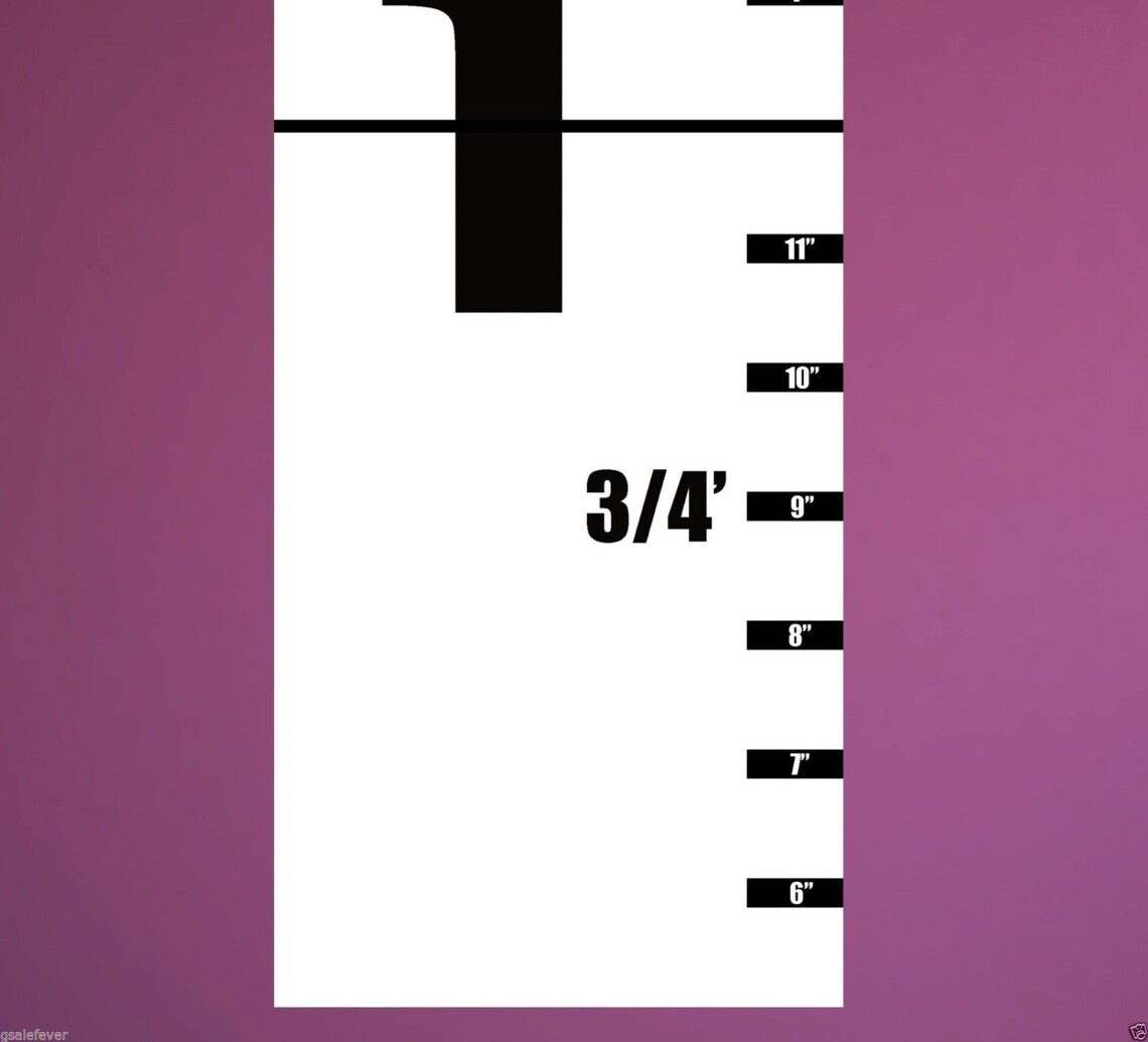 Kids Wall SLIM Ruler Growth Chart - Height Children, Boys and Girls ...