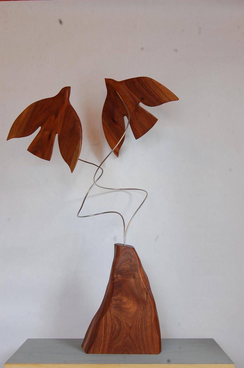 The Chase. Birds in Flight Sculpture. Adjustable. Walnut and Stainless ...