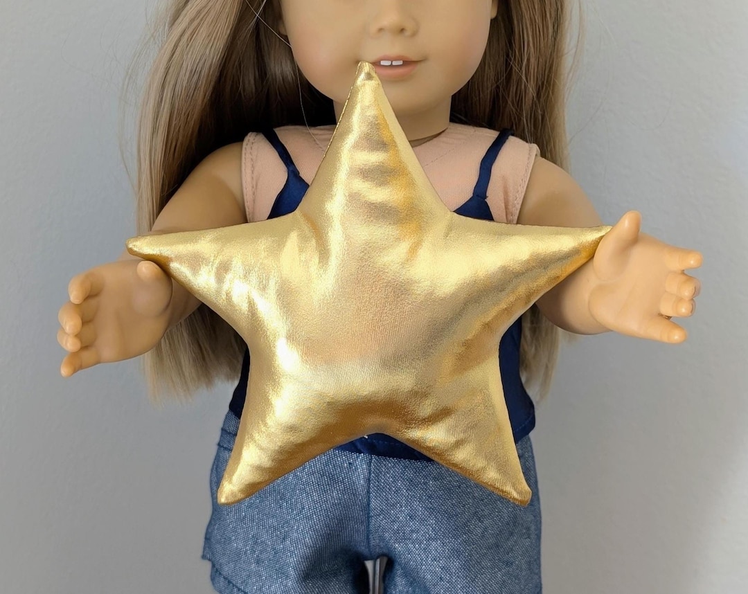 Mini Gold Star Plush Pillow: Doll Bed Decor, Christmas Ornament - Etsy