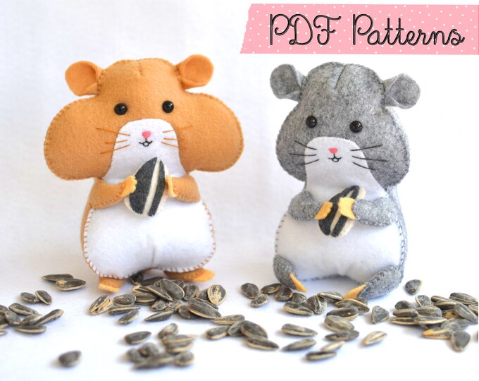 Sewing Pattern PDF - Felt Hamster - Digital Easy DIY Tutorial - Etsy Canada