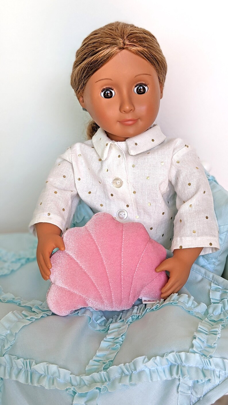 Small Pink Velvet Seashell Doll Size Pillow / Scallop Accent - Etsy