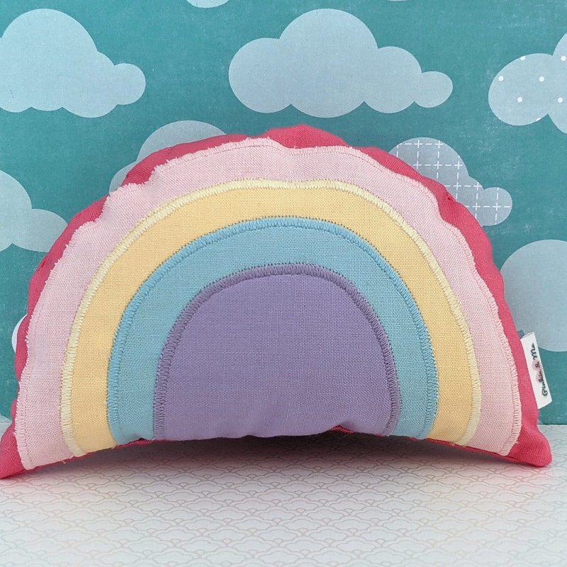 Rainbow Pillow - Etsy