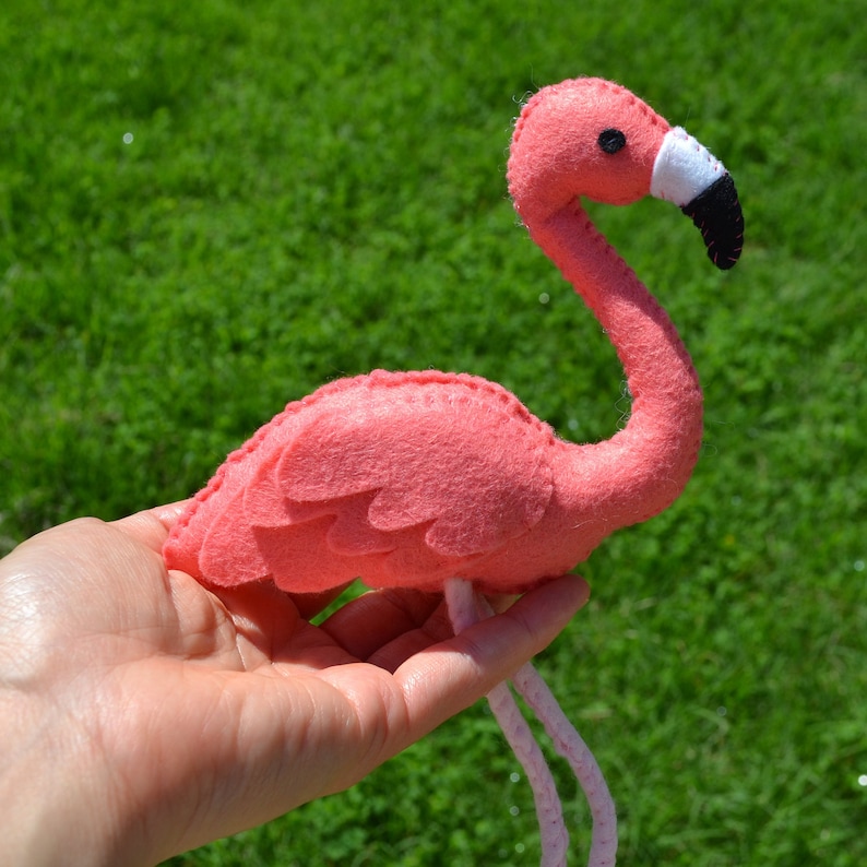 Felt Flamingo PDF Sewing Pattern and Tutorial / Stuffed Animal Digital ...