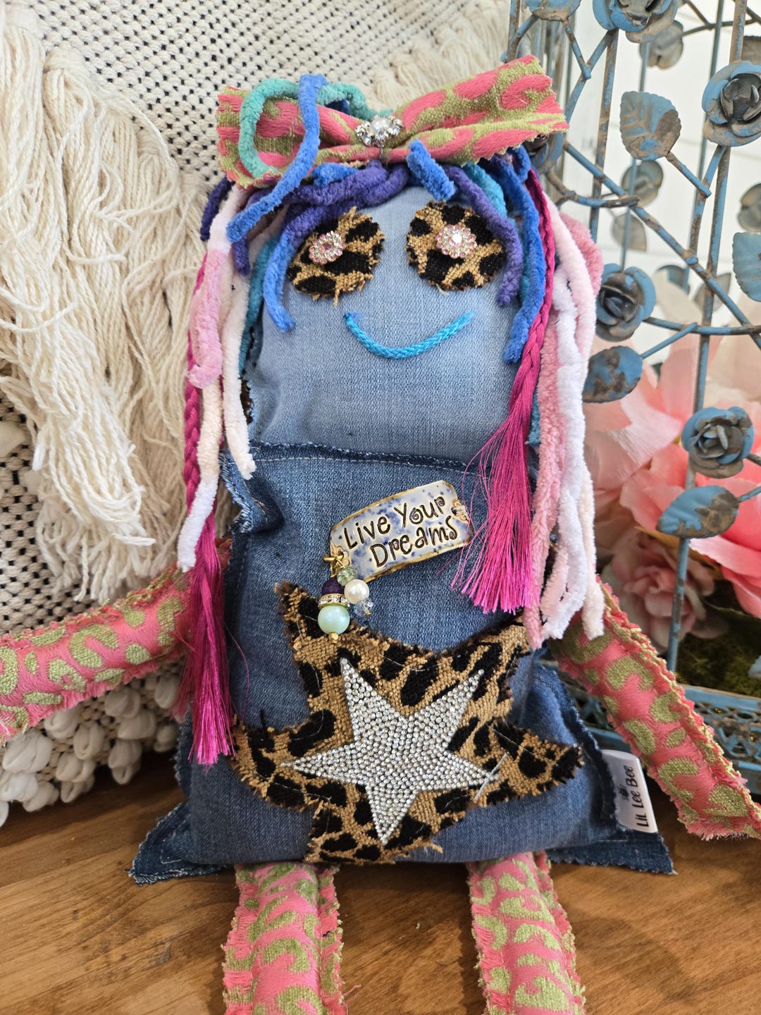 LIVE YOUR DREAMS Inspirational Scrappy Doll, Rag Doll - Etsy