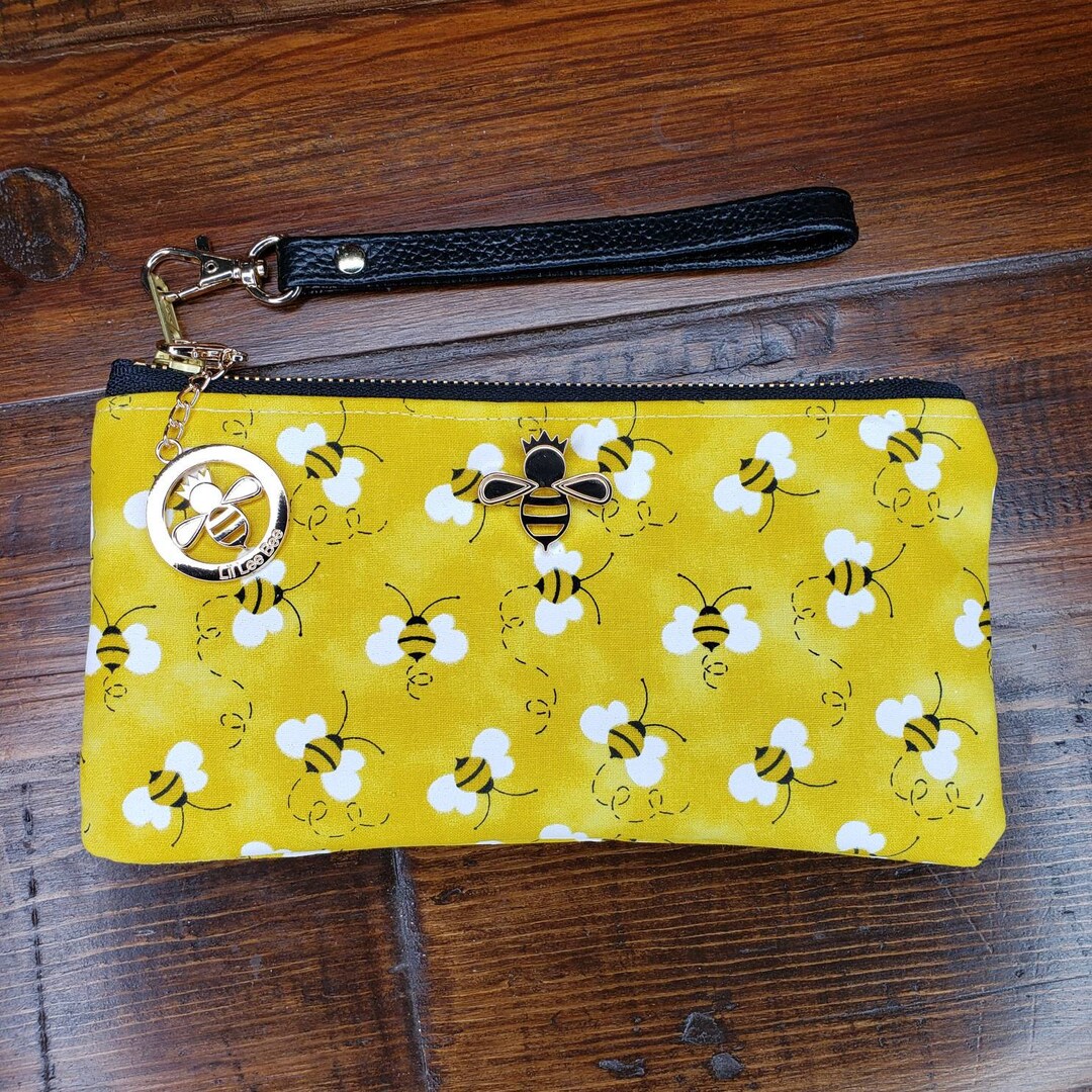 Bumble Bee Wrislet, Cell Phone Wallet, Small Purse, Purse With Bees - Etsy
