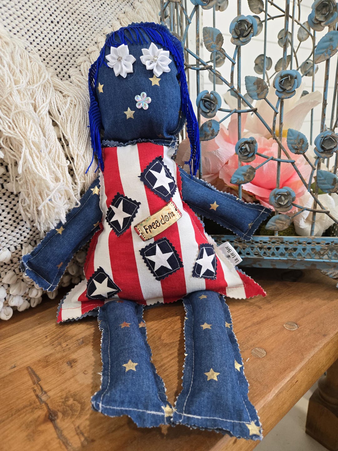 FREEDOM Inspirational Scrappy Doll, Rag Doll - Etsy
