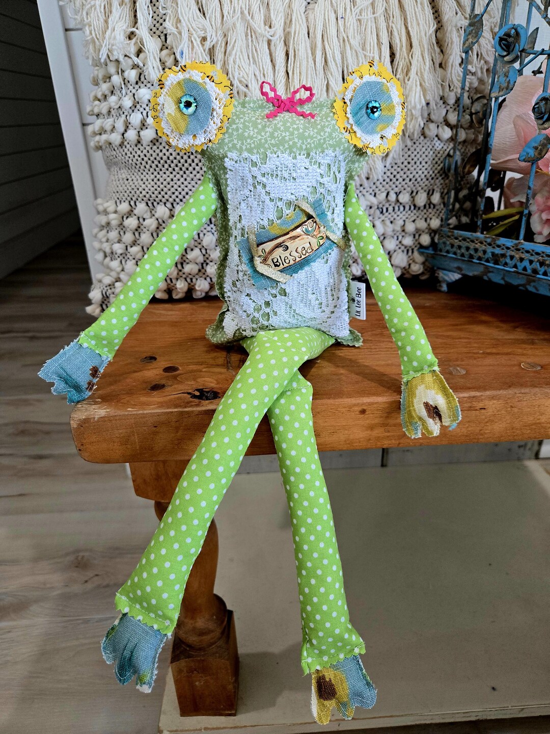 Blessed Scrappy Frog Doll - Etsy