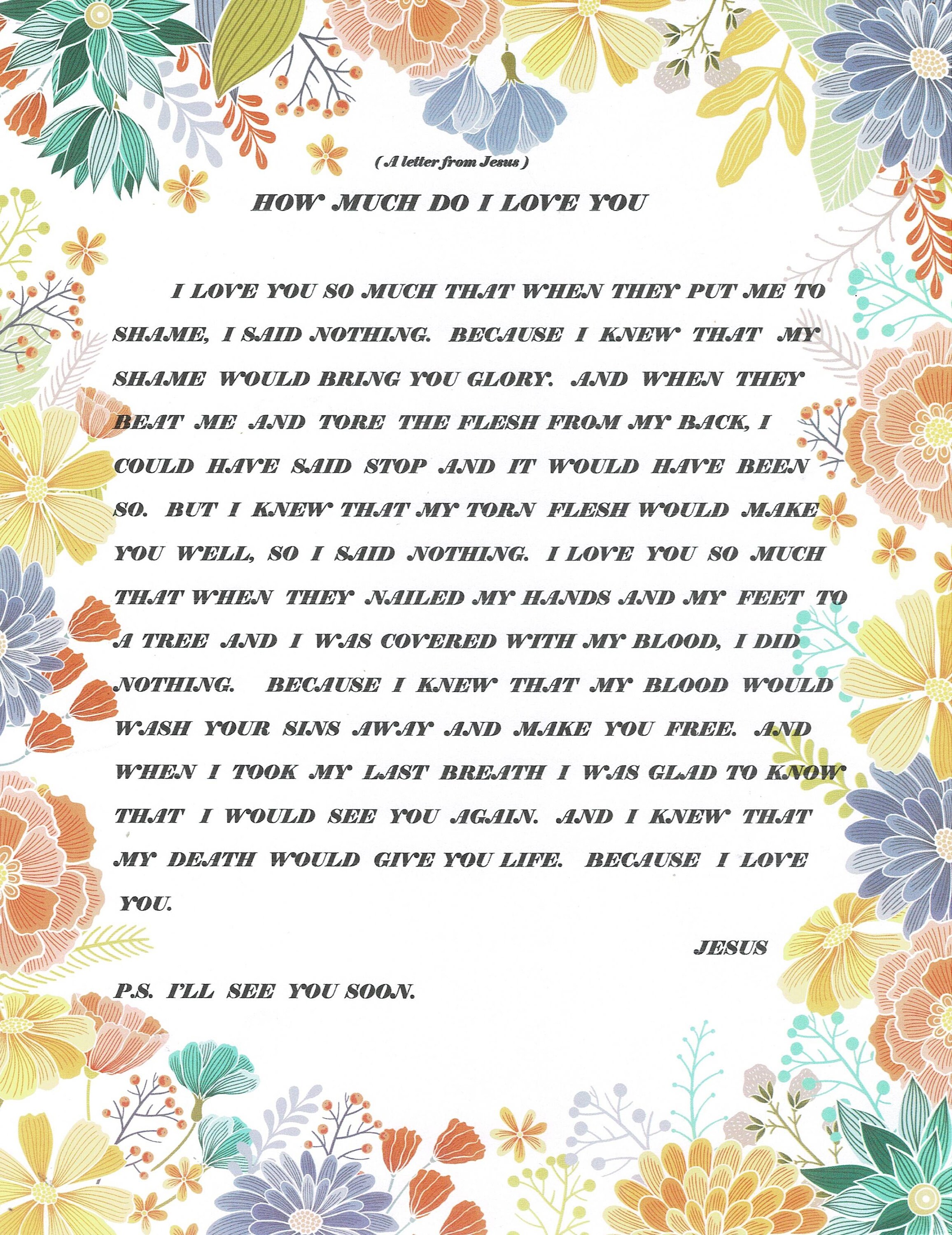 A Letter From JESUS Titled How Much Do I Love You. He Wanted Me to ...