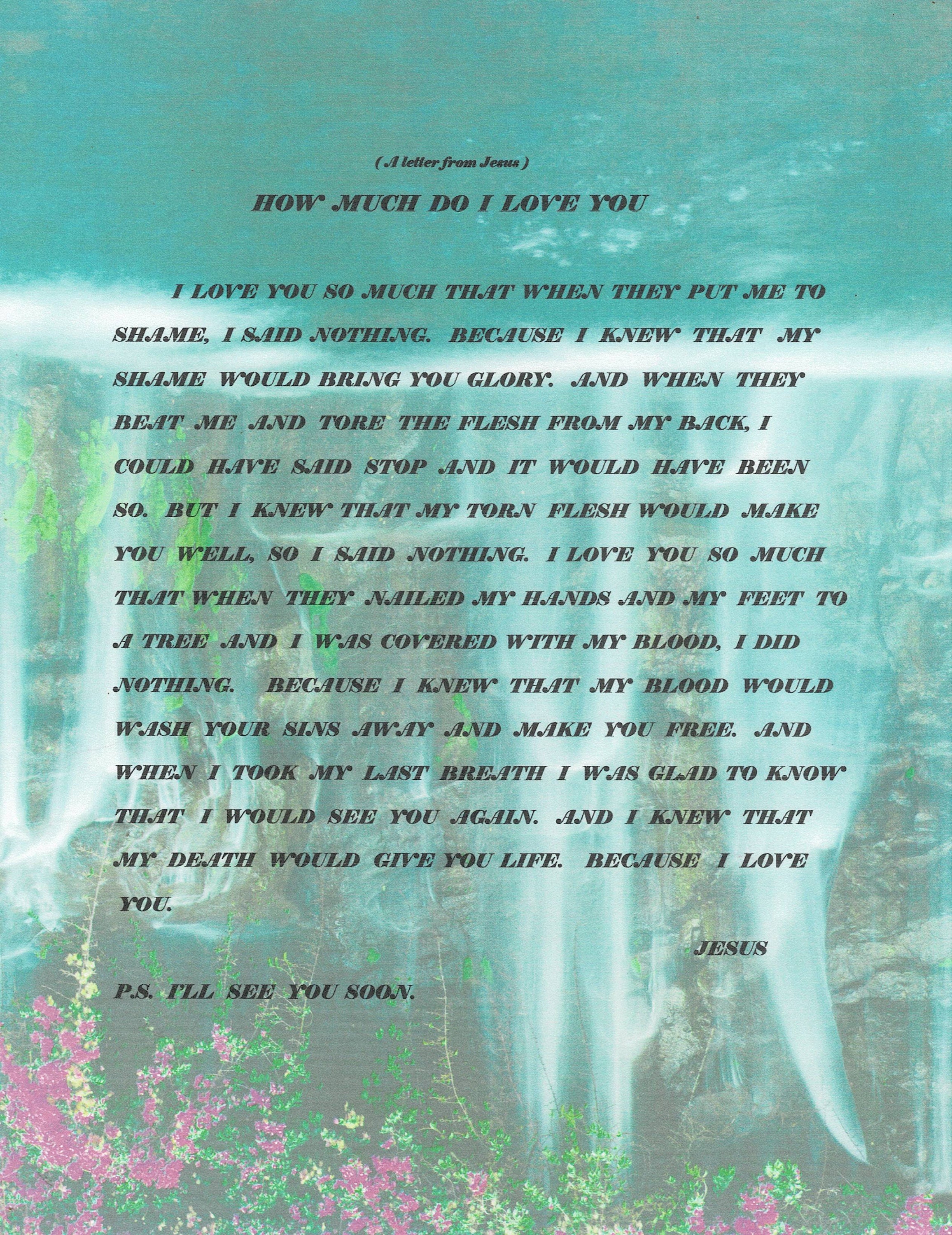 A Letter From JESUS Titled How Much Do I Love You. He Wanted Me to ...