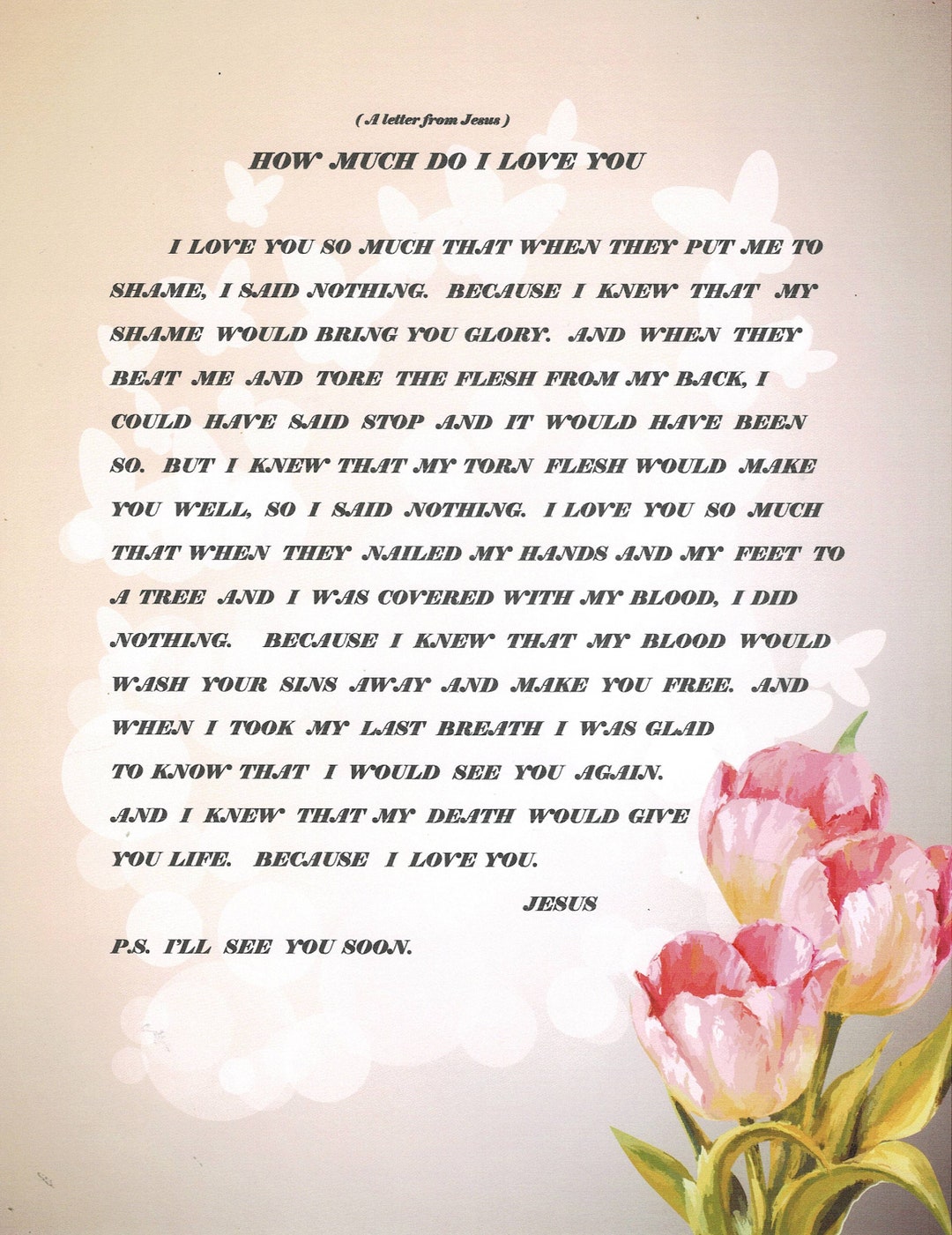 A Letter From JESUS Titled How Much Do I Love You. He Wanted Me to ...
