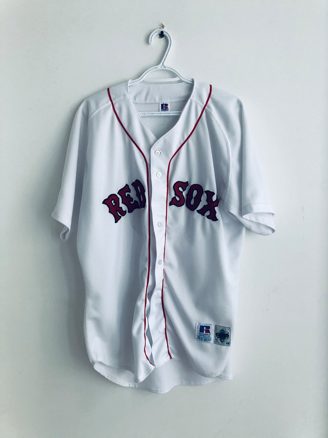 Reggie Jefferson (?) Vintage Boston Red Sox Russell Athletic Diamond ...