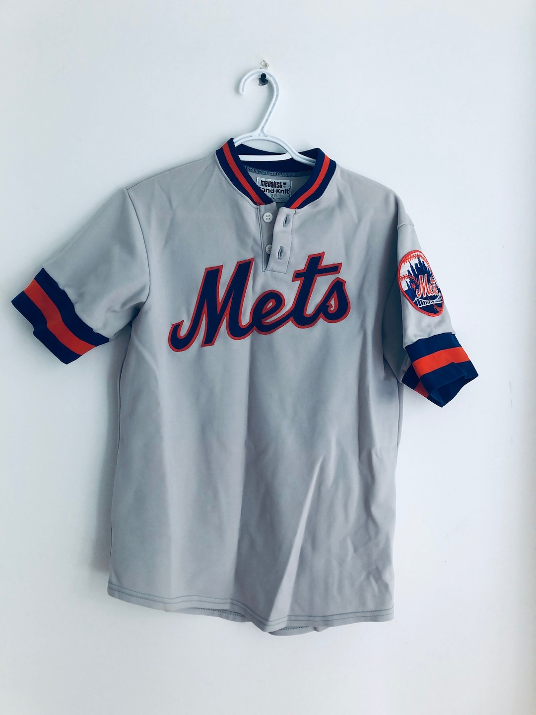 New York Mets Vintage Sand Knit Authentic Baseball Jersey 38 - Etsy
