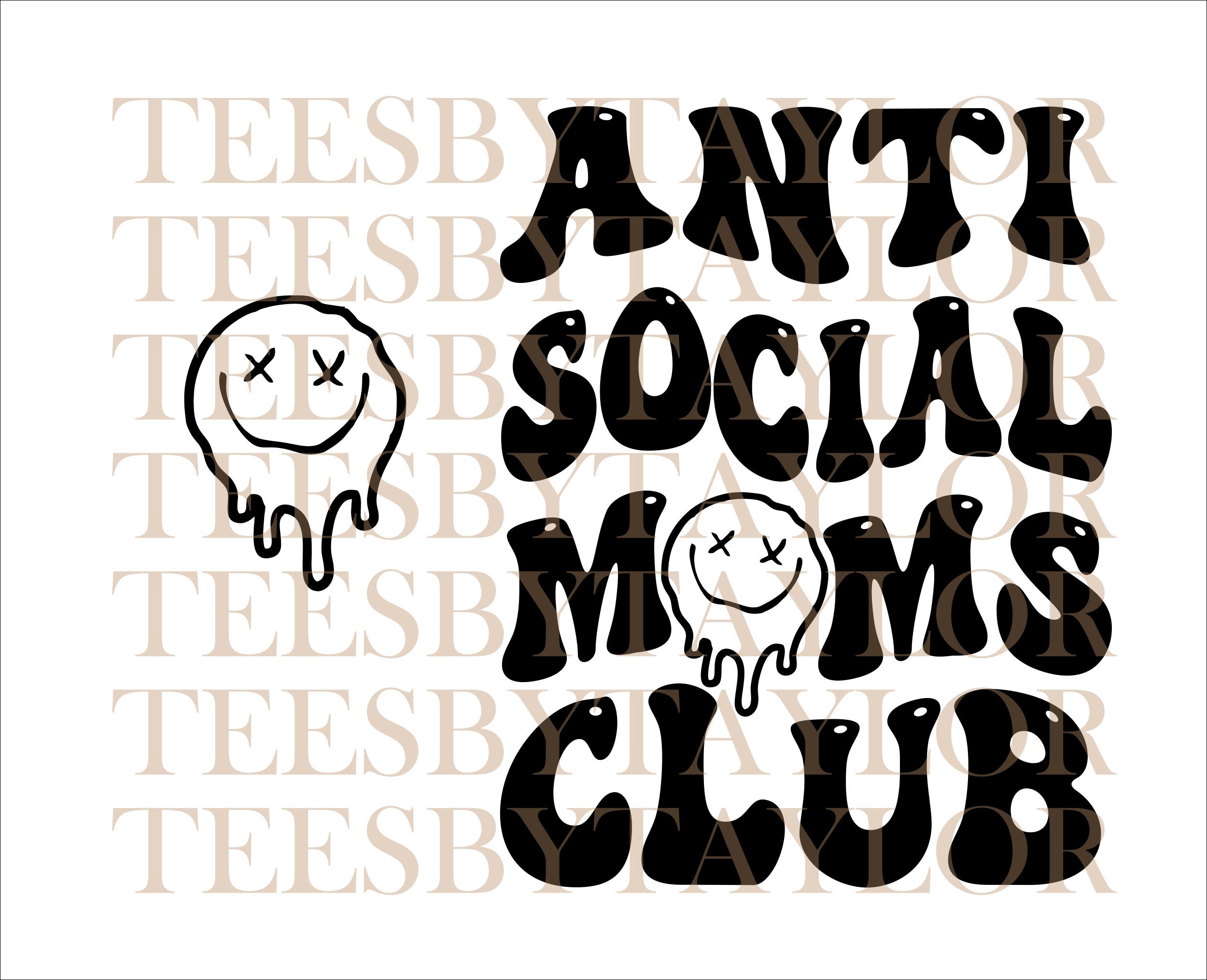 Anti Social Moms Club PNG DOWNLOAD - Etsy