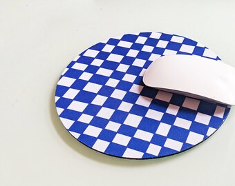 Blue Check Mouse Pad - Etsy