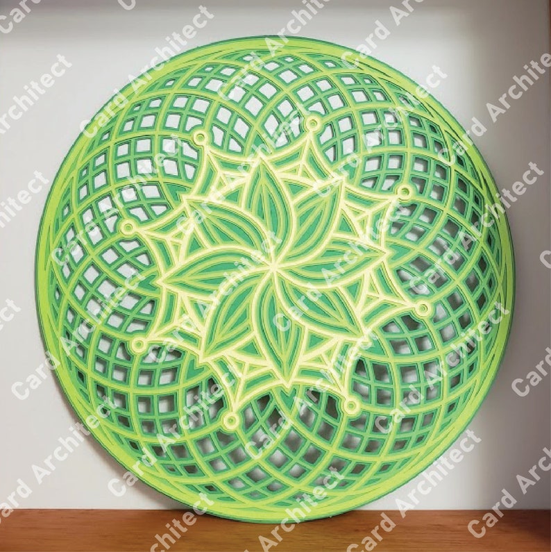 3D Layered Mandala Sphere Digital Cutting Files SVG DXF - Etsy