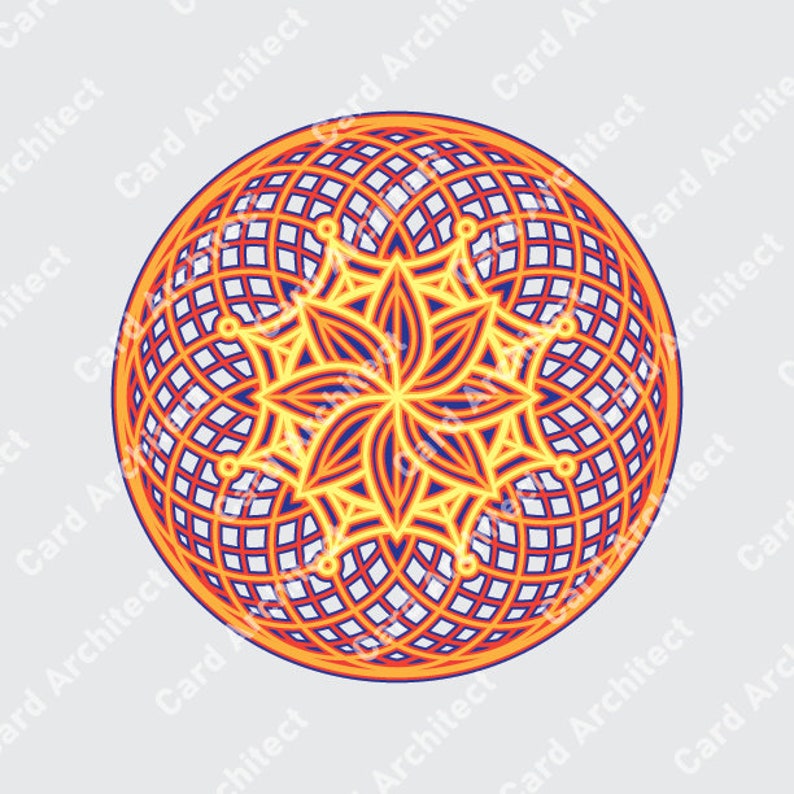 3D Layered Mandala Sphere Digital Cutting Files SVG DXF - Etsy