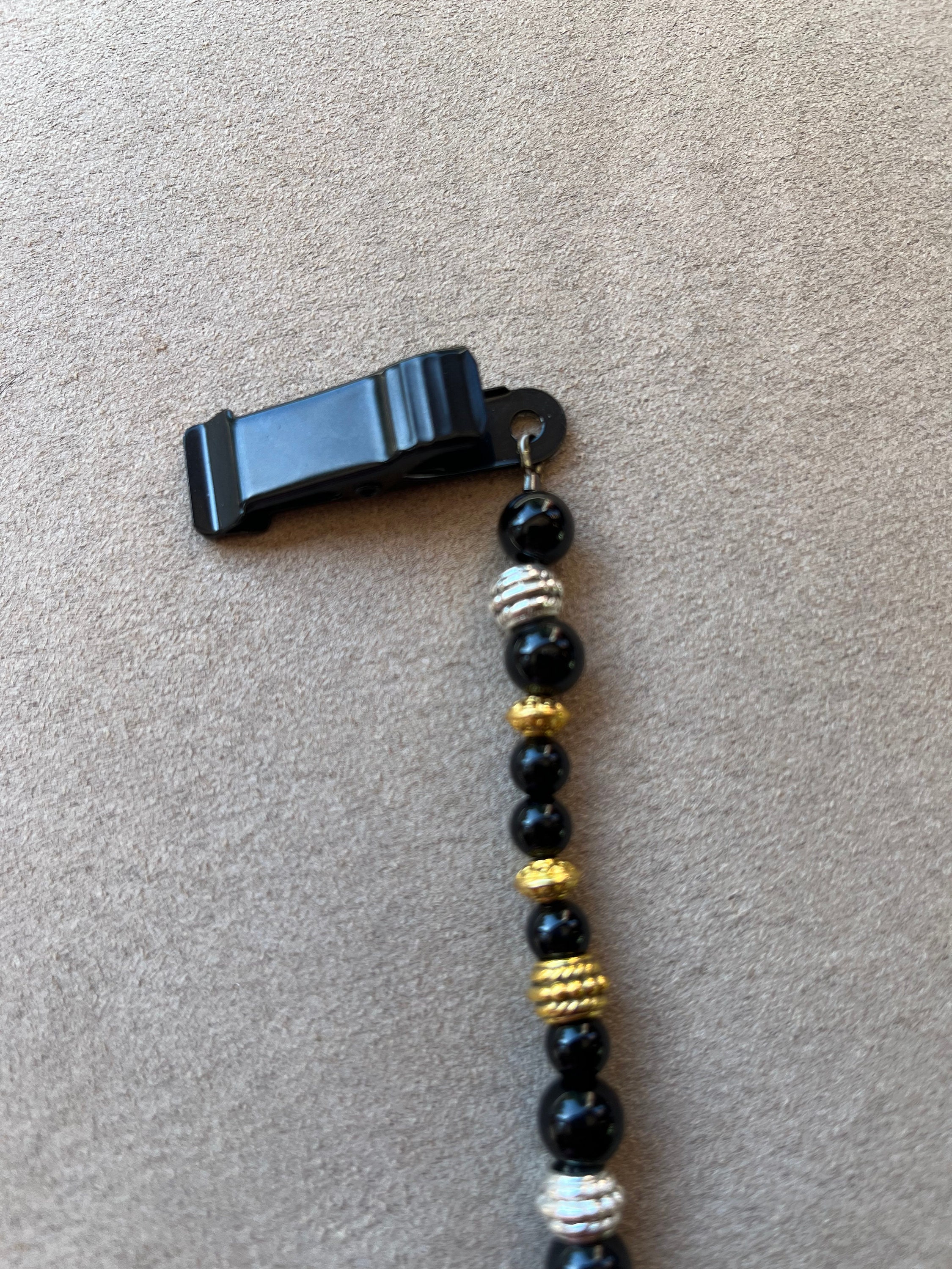 Feather Clip, Mane Clip, Black With Gold and Silver, Black Gold and ...