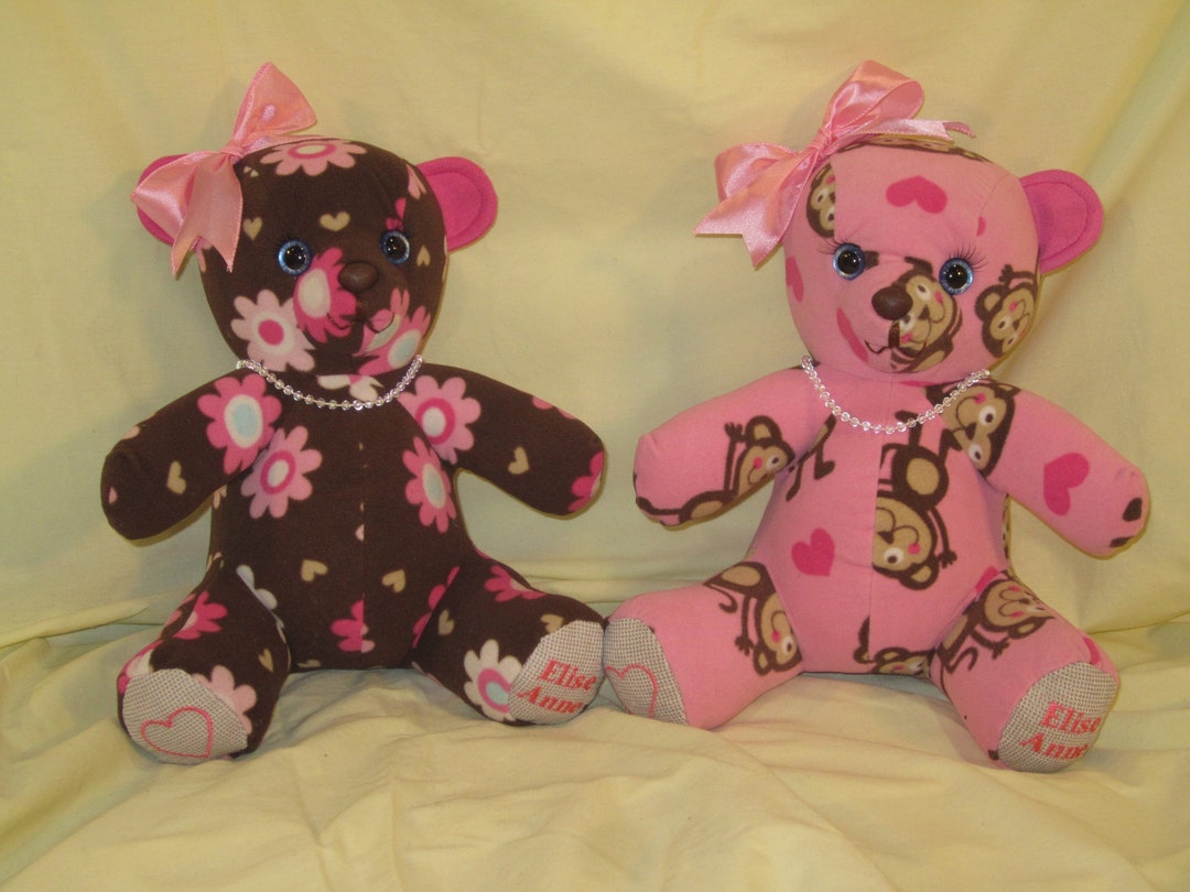 Memory Teddy Bear 12 Inch Seated. FREE Personalization on the Feet ...