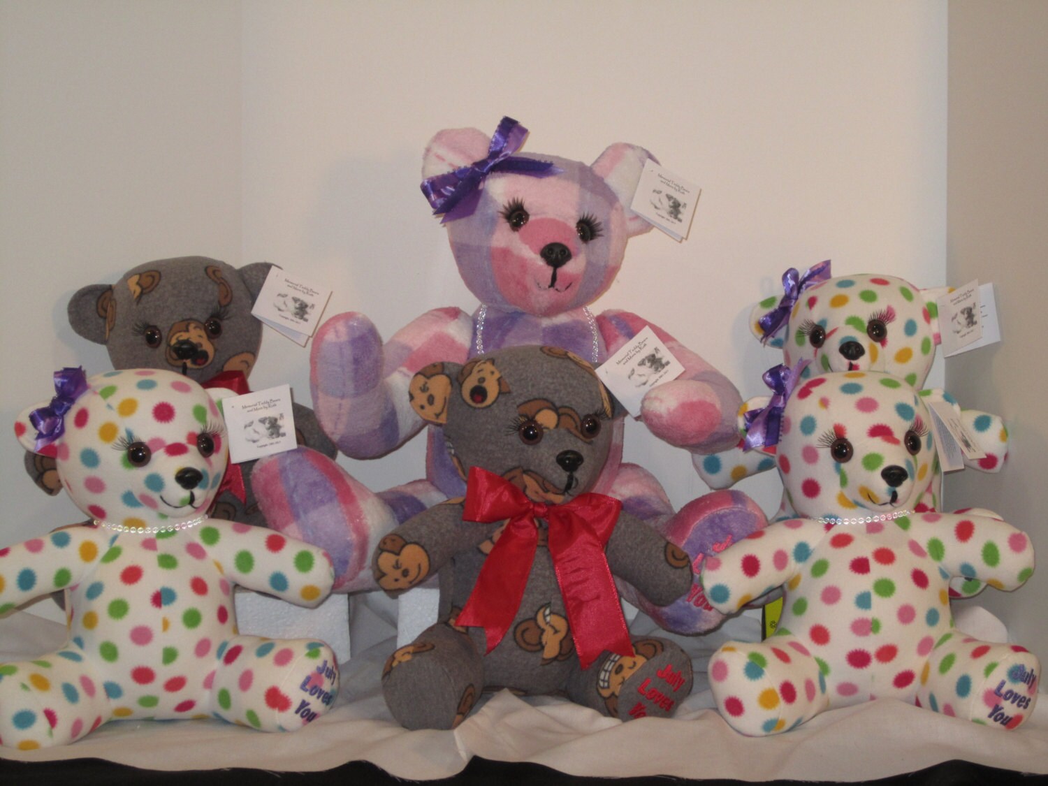 Memory Teddy Bear 12 Inch Seated. FREE Personalization on the Feet ...